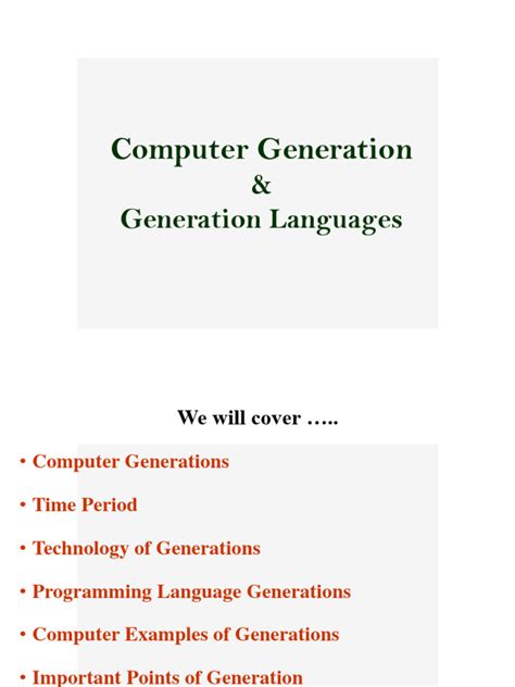 computer generation and generation of programming languages pdf