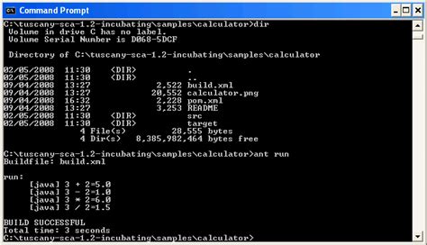 Apache Tuscany Getting Started With Tuscany Using The Command Line