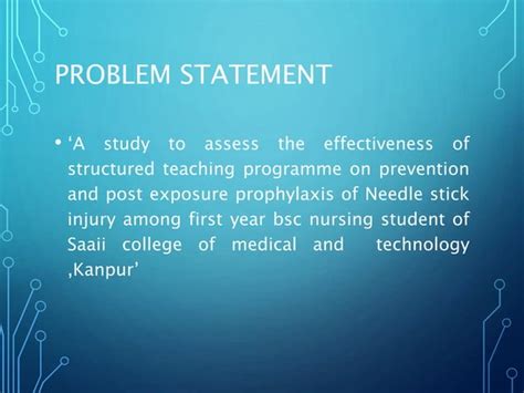 Problem Statement Presentationpptx Infectious Diseases Diseases