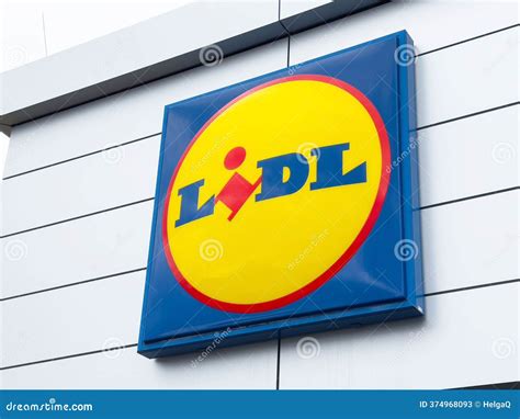 Lidl Logo Sign Above The Entrance Editorial Image
