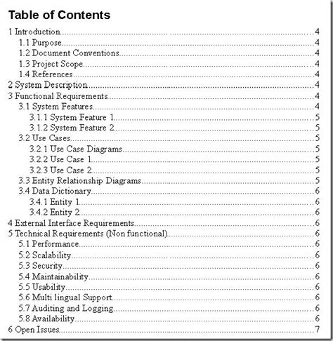 Software Requirements Specification Srs Template