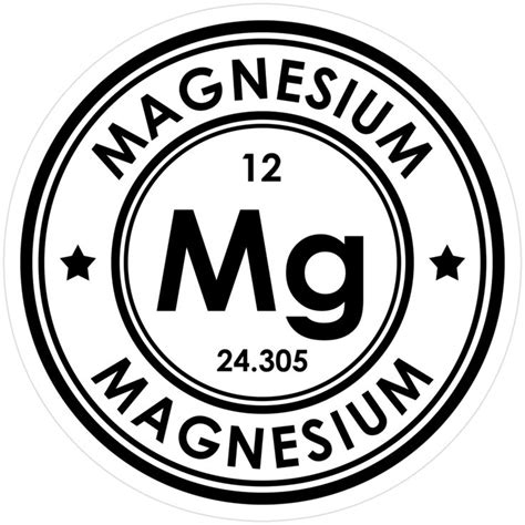 Magnesium Element Sticker In 2025 Magnesium Vinyl Decal Stickers