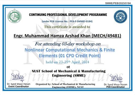 Hamza Arshad On Linkedin Attended A Workshop Of Non Linear
