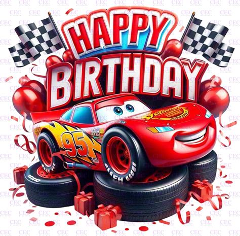Lightning Mcqueen Birthday Png Cars T Shirt Sublimation Print Digital
