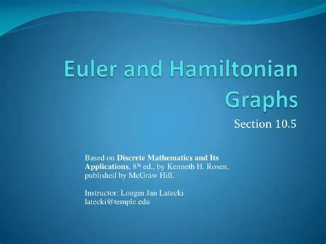 Ppt Euler And Hamiltonian Graphs Powerpoint Presentation Free