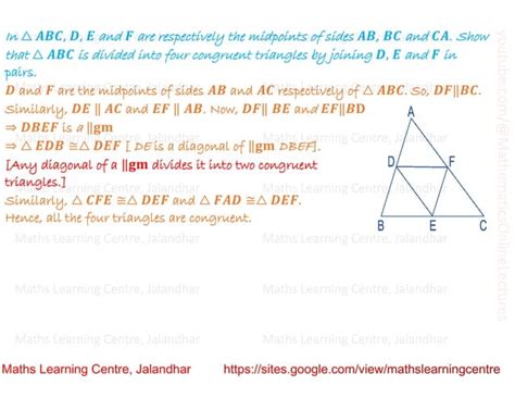 Class 9 Chapter 8 Quadrilaterals Midpoint Theorem And Intercept Theorem Lecture 4 Pdf