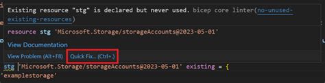 linter rule no unused existing resources azure resource manager