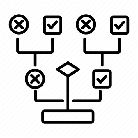 Decision Tree Flowchart Algorithm Method Problem Solving Icon