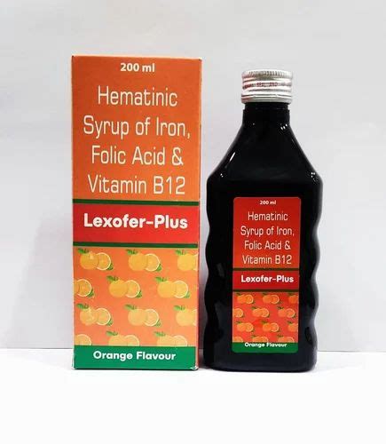 Hematinic Syrup Of Iron Folic Acid And Vitamin B12 200 Ml At ₹ 220