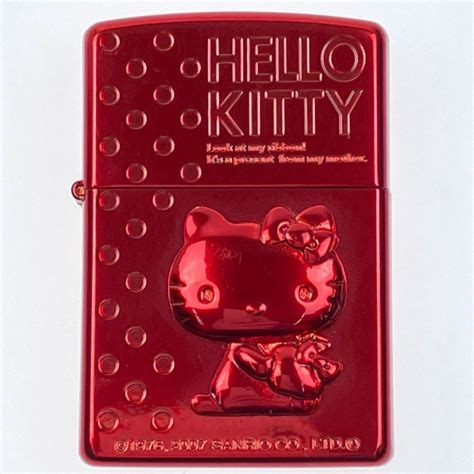 Yahooオークション Zippo ハローキティ レッド メタリック ジッポ