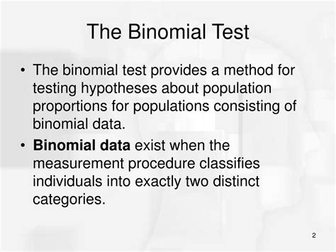 PPT Chapter The Binomial Test PowerPoint Presentation Free Download ID