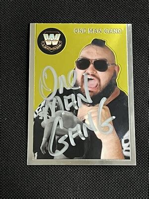 One Man Gang 2007 Topps Heritage Chrome Wwe Signed Autograph Card Jsa
