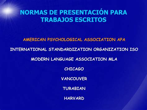 Ppt Formato Para Trabajos Escritos Estilo Apa En EspaÑol Powerpoint