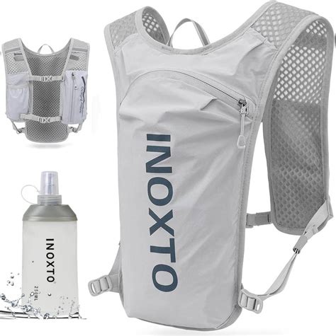 Inoxto Running Hydration Vest Lightweight Insulated Pack With 250ml Soft Flask Daypack For