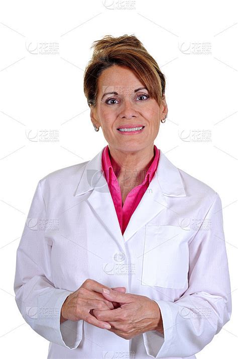 穿着实验室大褂的美女