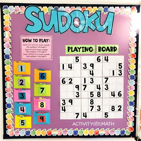 Activity After Math With Hayley Cain Sudoku Interactive Bulletin Board