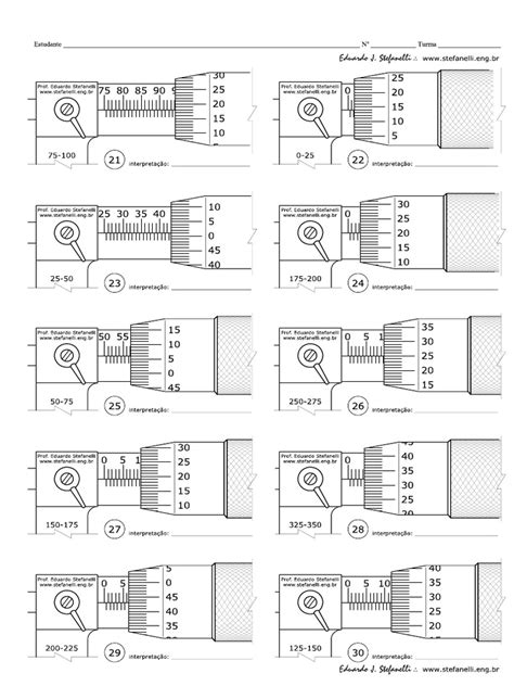 Micrômetro Métrico Centesimal Lista 2 Pdf