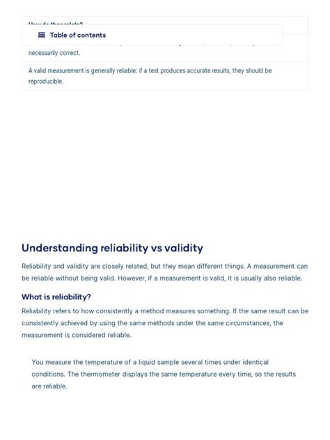 Reliability Vs Validity In Research Difference Types And Examples