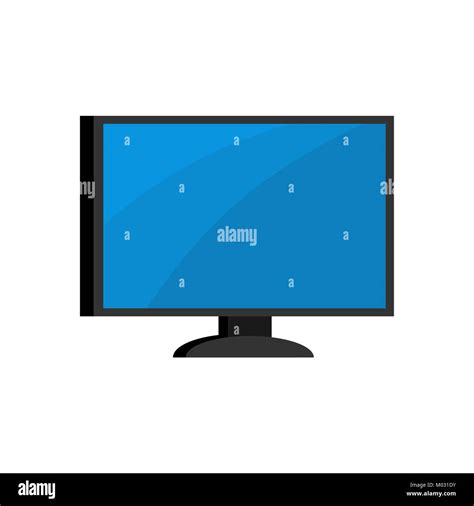 Computer Isolated Monitor PC On White Background Vector Illustration Stock Vector Image Art