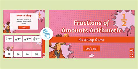 👉 Matching Fractions Of Amounts Game Ks2 Twinkl Maths