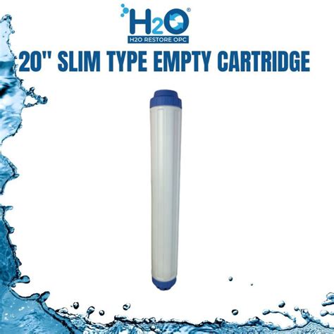 Water Filter 20 Slim Type Empty Cartridge 1 Pc Refillable Cartridge