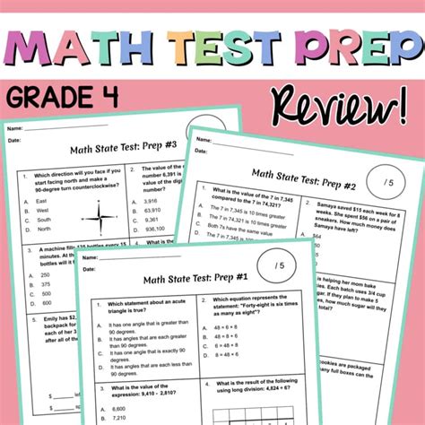 State Test Prep Math By Ms Glogowers Classroom Tpt
