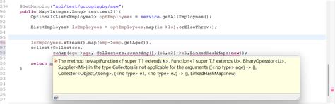 java how can i use tomap method instead of groupingby stack