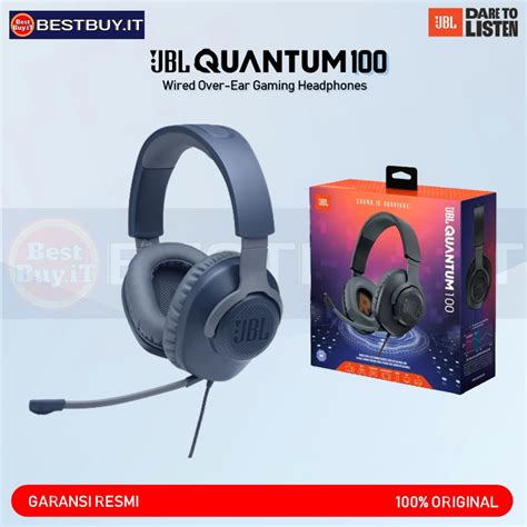 Jual JBL Quantum 100 Wired Over Ear Gaming Headset With Detachable Mic