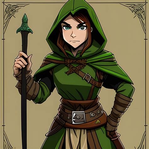 Dungeons And Dragons Dwarf Rogue Adventurer Green Eyes Brown Hair