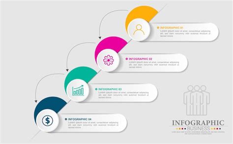 Premium Vector Infographics Circles Pattern Design With 4 Step Structure