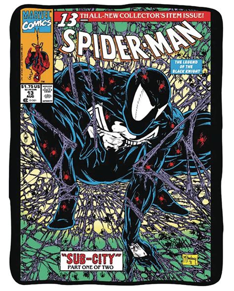 Spider Man Comics Throw Blanket With Covers By Todd Mcfarlane Spider