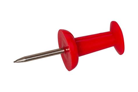 Premium Photo Red Pushpin On A White Background