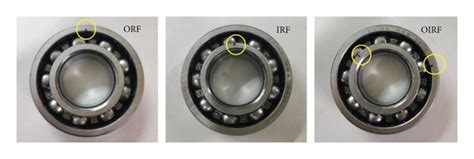 Three Fault Conditions Of Rolling Bearing A Orf B Irf And C Oirf Download Scientific