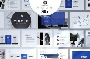 Circle Google Slides Template Design Cuts