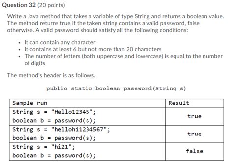 Solved Question 32 20 Points Write A Java Method That
