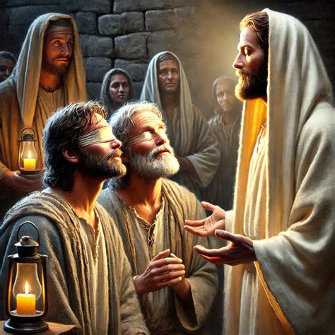 Jesus Heals Two Blind Men Miracles Of