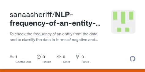 GitHub Sanaasheriff NLP Frequency Of An Entity And Polarity To Check The Frequency Of An