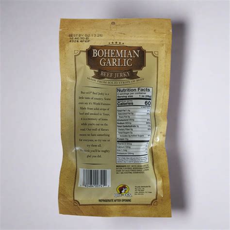 Buc Ees Bohemian Recipe Garlic Beef Jerky — Texas Snax