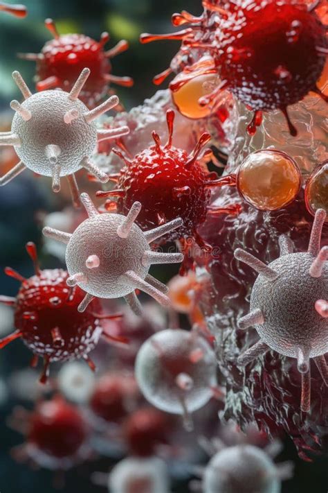 Microscopic View Of Viral Cells Stock Image Image Of Pathogens Life 364305265