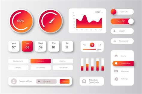 premium vector vector ui kit collection bundle pack