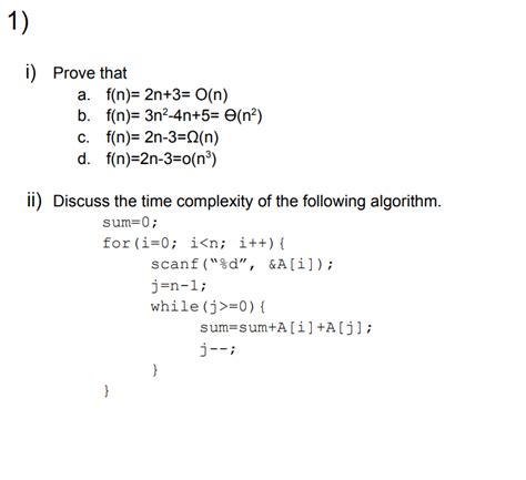 solved i prove a f n 2n 3 o n b f n 3n2 4n 5 Ө n