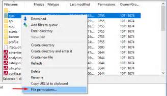 Change File And Folder Permission Through FTP Client ServerCake