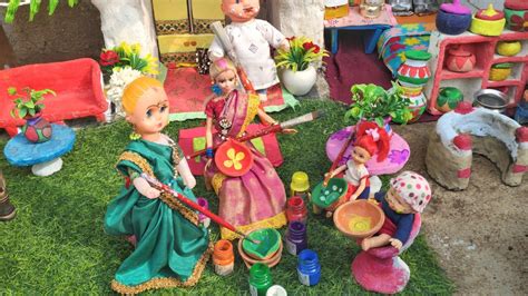 Barbie Doll All Day Routine In Lndian Village Radha Ki Kahani Part