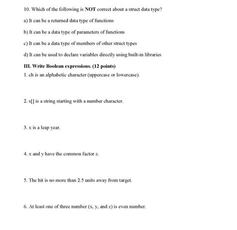 Solved Which Of The Following Is NOT Correct About A Chegg