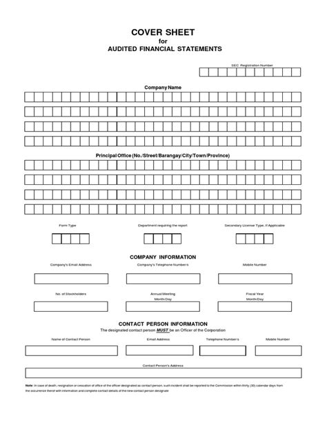 Sec Cover Sheet For Afs 1 Pdf Government Business