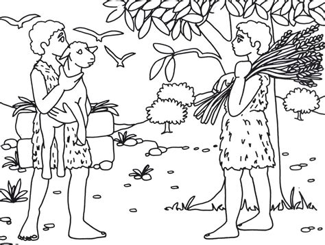 Abel With Cain Coloring Page Download Print Or Color Online For Free