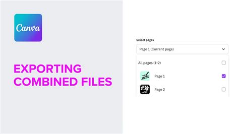 Canva - Exporting Combined or Separate Files - YouTube