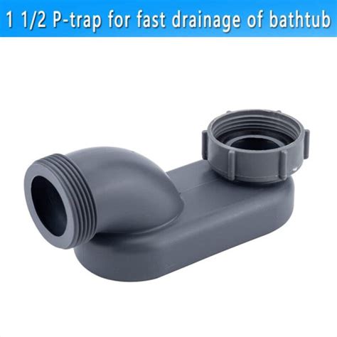 Low Profile 1 1 2 P Trap Flexible Bathtub Drain Pipe Flat P Trap Free On Onbuy