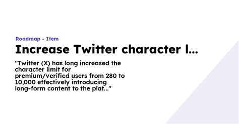 Increase Twitter Character Limit For Premium Users Mixpost Roadmap