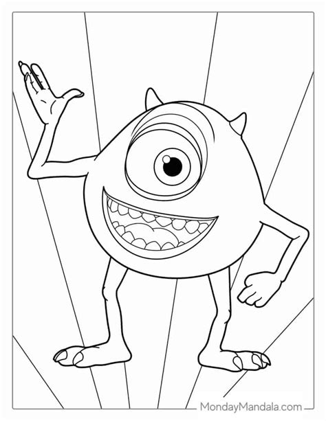 Monsters Inc Mike Coloring Page